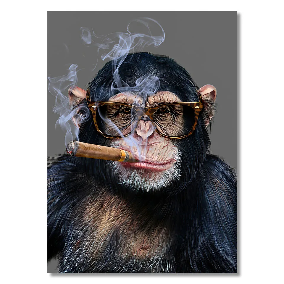 Animals Smoking Cigarettes Poster
