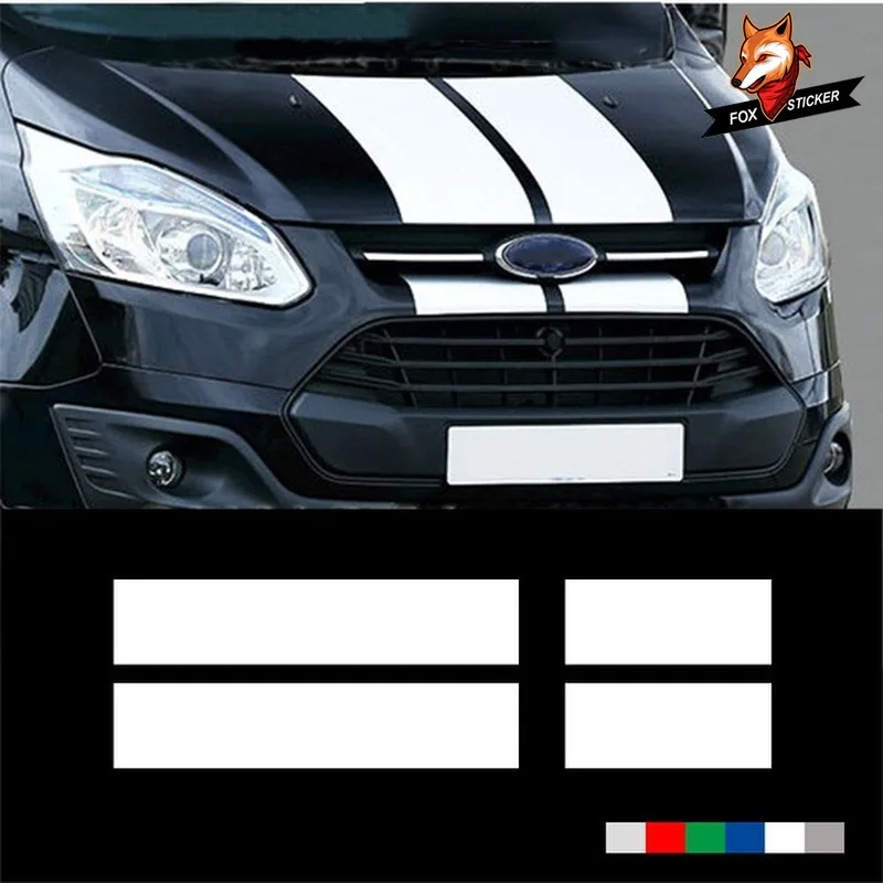 FORD TRANSIT CUSTOM 030 Racing Stripes Graphique Stickers Autocollants ...