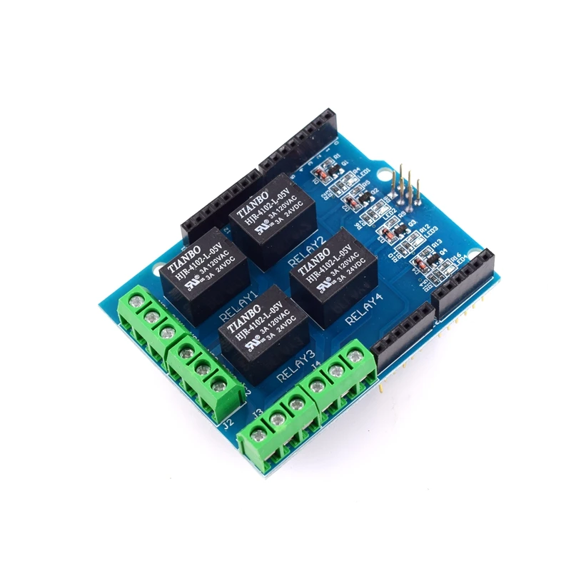 4-Channel-5V-Relay-Shield-Module-Four-Channel-Relay-Control-Board-Relay ...