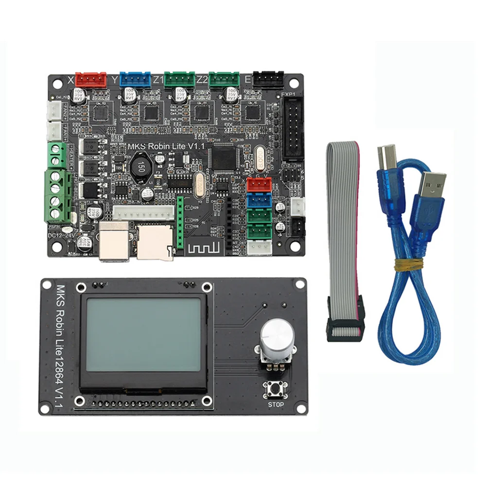 Mks placa mks robin lite braço de 32 bits com mini tela lcdi12864 ...