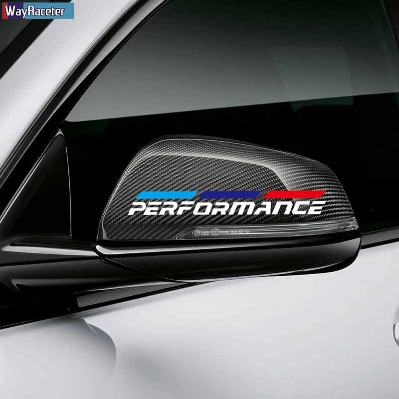 Paper BMW M PERFORMANCE vinyl symbol mirror decals stickers graphics x2 ...