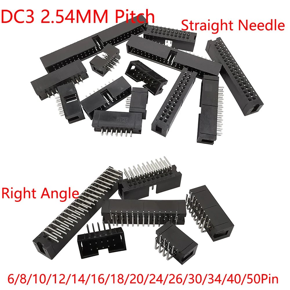 Conector de PCB de doble fila, conector ISP macho recto/Rght Angle IDC ...