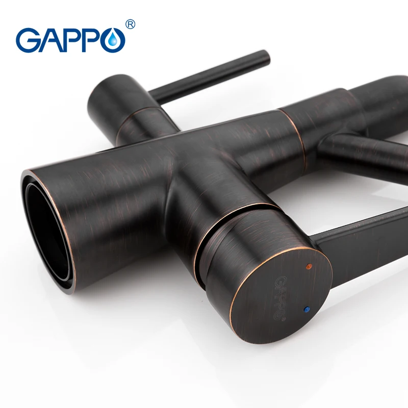 Gappo Fekete Tisztító Konyhai Csaptelepek Sárgaréz Ivóvíz Szűrő ...