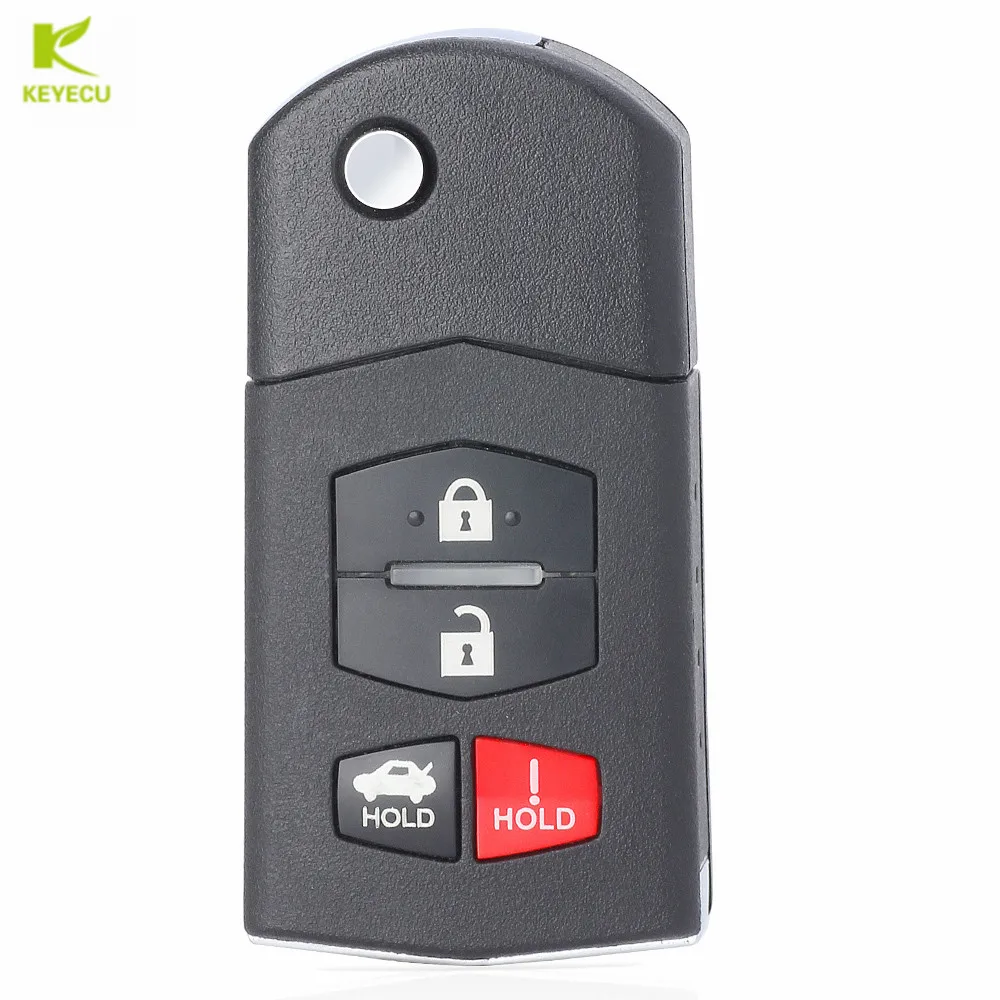 Keyecu 4 Button Replacement Flip Remote Key Fob 315mhz 4d63 Chip For ...