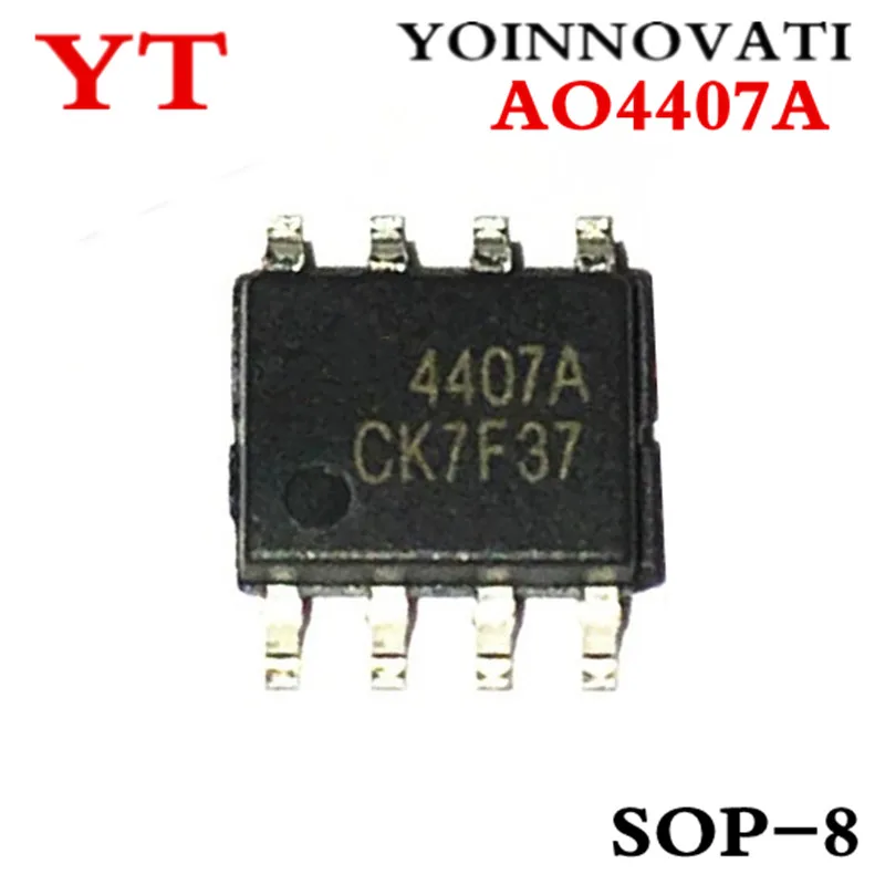 100 unids/lote AO4407A 4407A AO4407 SOP8 IC de la mejor calidad|ics 7 ...