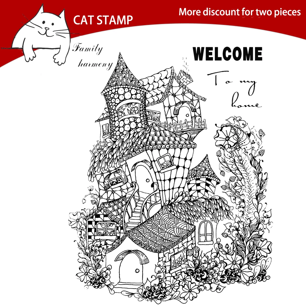 Castle Transparent Clear Stamps For Scrapbooking Card Making Photo ...