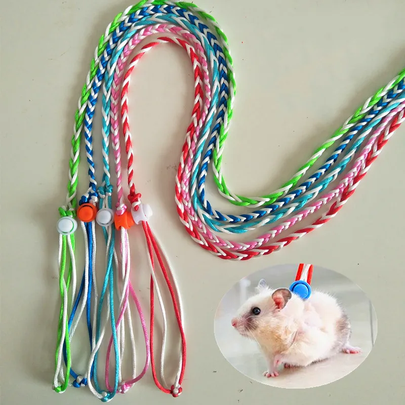 1.4m Adjustable Pet Hamster Leash Harness Rope Gerbil Cotton Rope ...
