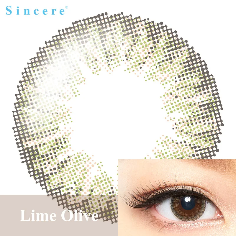 Sincere-vision-1pcs-box-Lime-Olive-contact-lens-Colored-Contact-Lenses ...