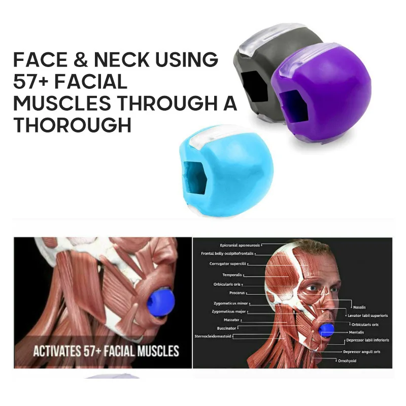 Tsang Jaw Exercise Ball Face Masseter Silica Gel JawLine Muscle ...