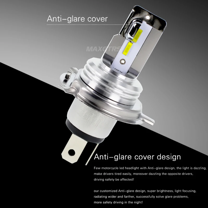 AC 11-48V H4 BA20D светодиодный мотоциклетный лампочка фары DC 11 V-60 ...