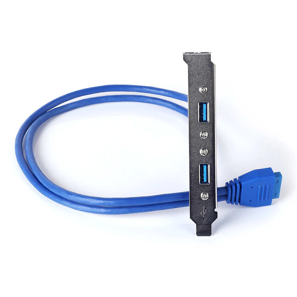 20 Pin to Dual USB3.0 Baffle Adapter Cable USB 3.0 Back Panel Expansion ...