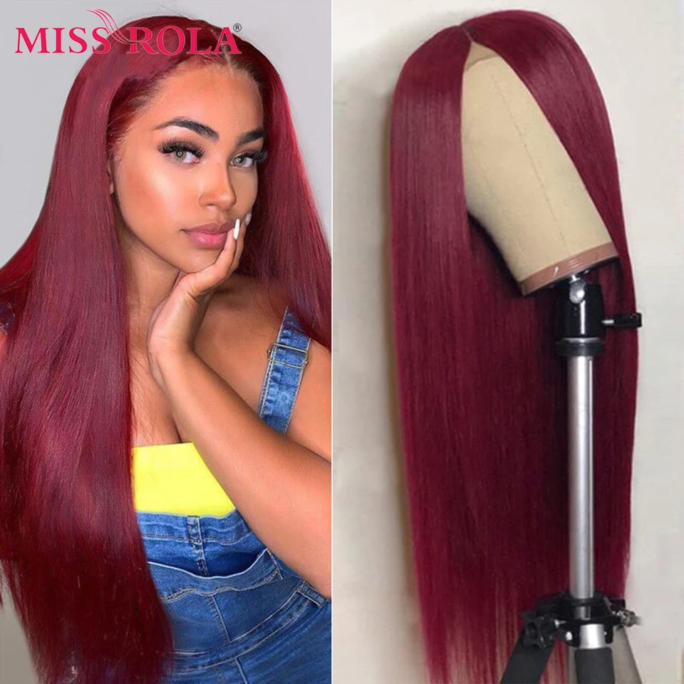 Miss-Rola-4-4-Straight-Hair-Lace-Closure-Wig-100-Human-Hair-Wigs-Ombre ...