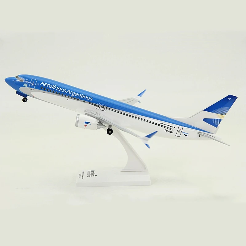 ABS-Argentina-Aircraft-Model-Aerol-neas-Argentinas-Airlines-B737-Avi-o-MAX8-Brinquedos-Fundidos ...