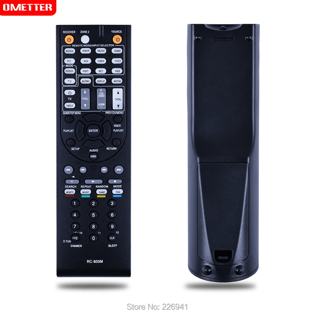 RC-803M Replaced Remote Control for Onkyo AV Receiver TX-NR609 TX-NR609B HT-S7409 HT-S8409 ...