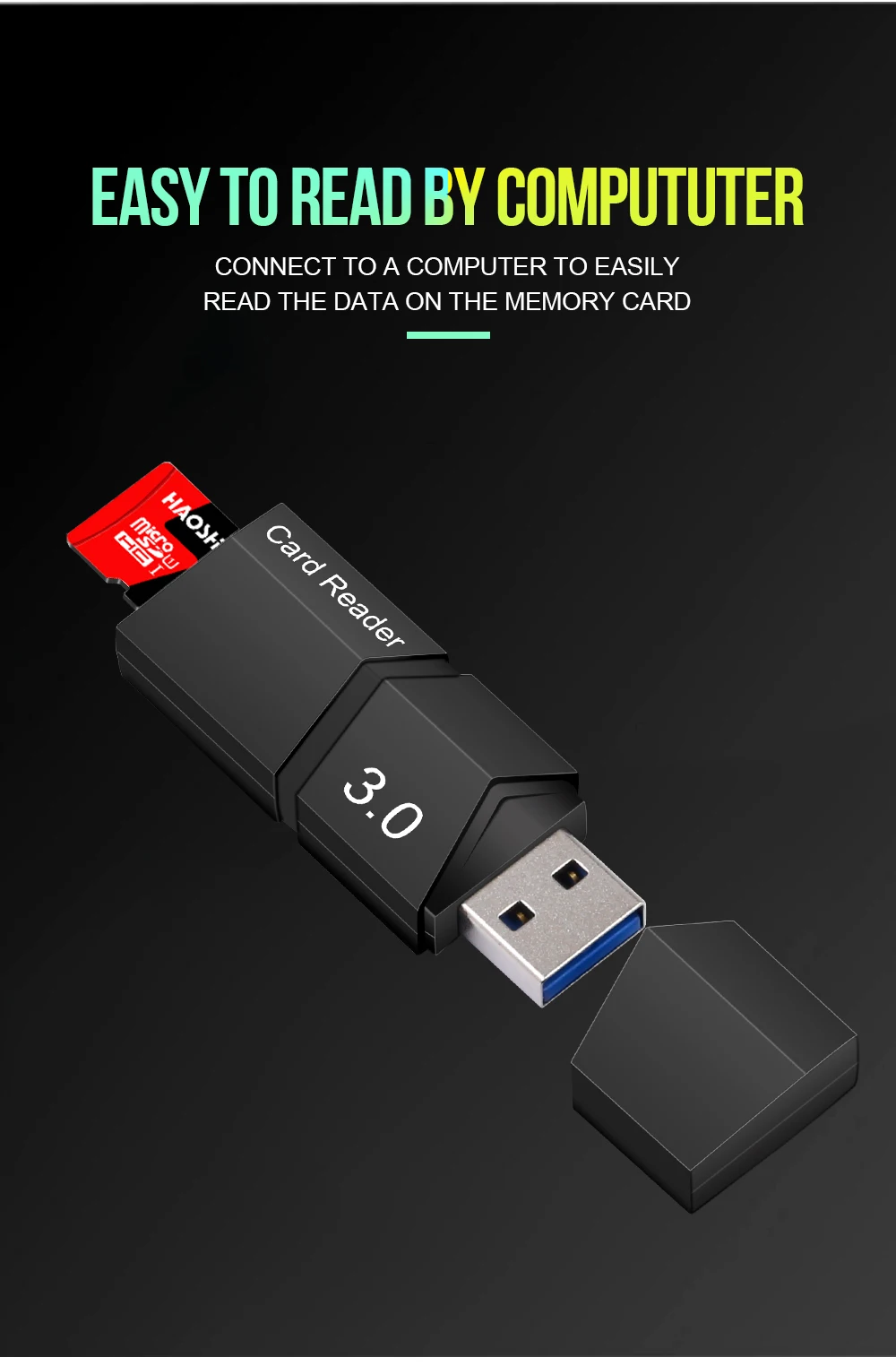 Высокоскоростной USB 3,0 micro sd кардридер micro sd mini TF кардридер качество высшее usb3.0 ...