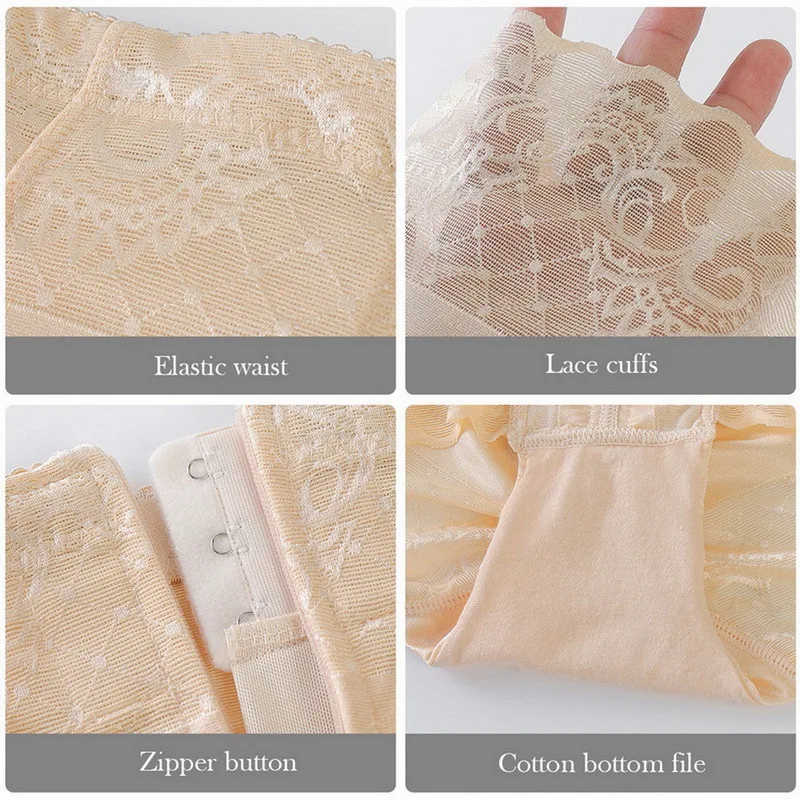 Gaine combinaison,Culotte taille haute avec fermeture éclair pour ...