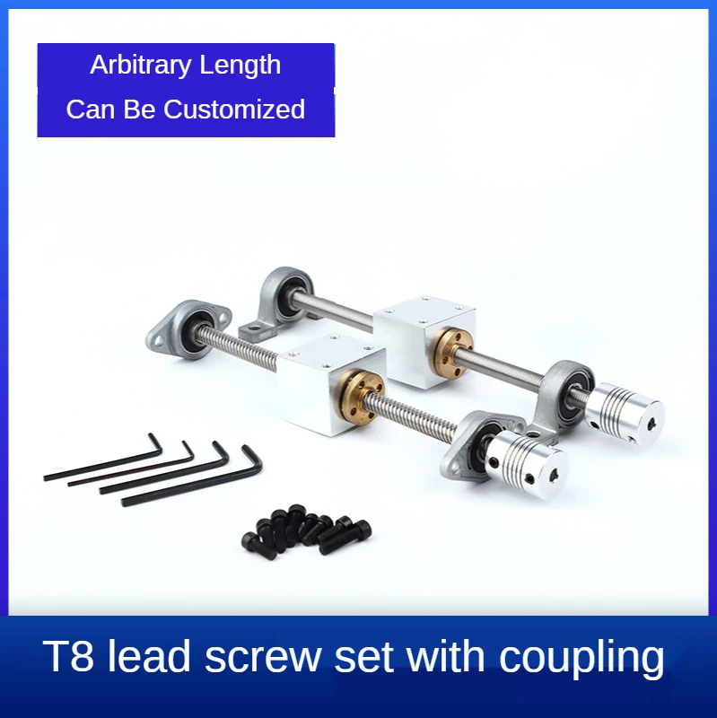 CNC100-to-800mm-T8-Lead-Screw-Rod-Horizontal-Vertical-Screw-Rod-Pitch ...