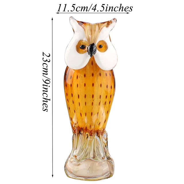 Vintage Clear Glass Owl Jar