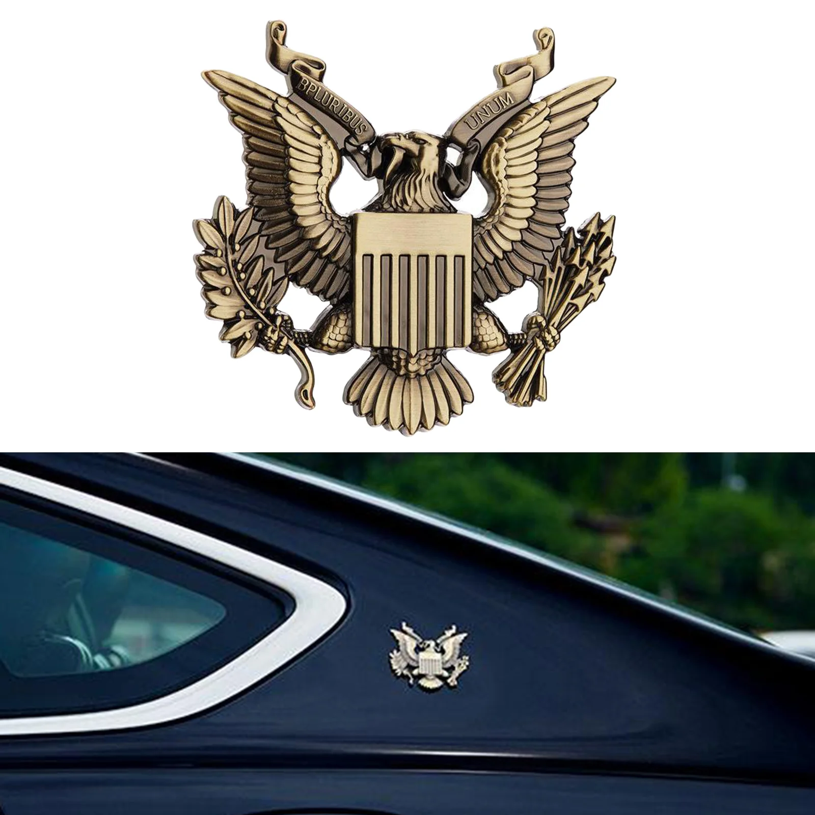 3D Badge Eagle SUV Car Sticker Side Window Tumblers Emblem Badge Decal ...