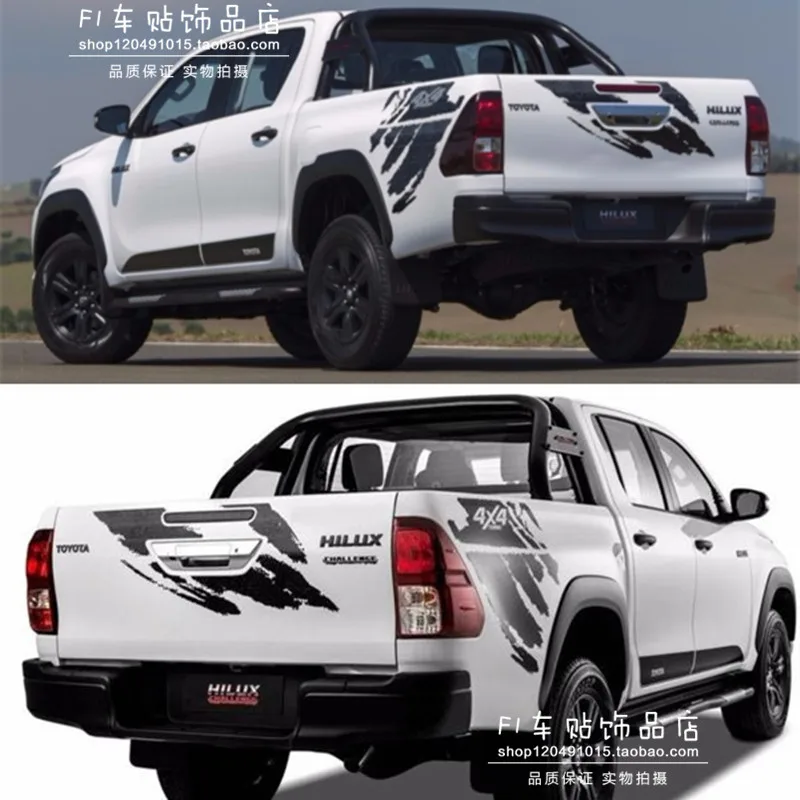 FOR Toyota Hilux Revo car sticker body modified off-road 4x4 decorative ...