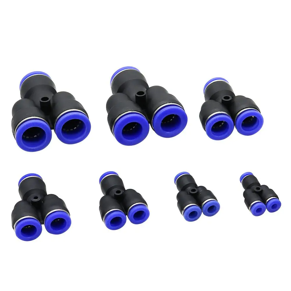 3-way Port Y Shape Air Pneumatic 12mm 8mm 10mm 6mm 4mm 14mm 16mm Od ...