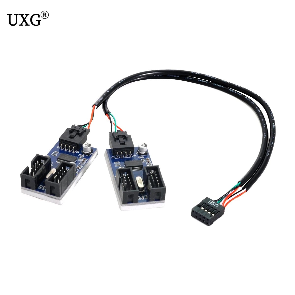 9pin-USB-header-Male-1-to-2-4-Female-Extension-Cable-Card-Desktop-9-Pin ...