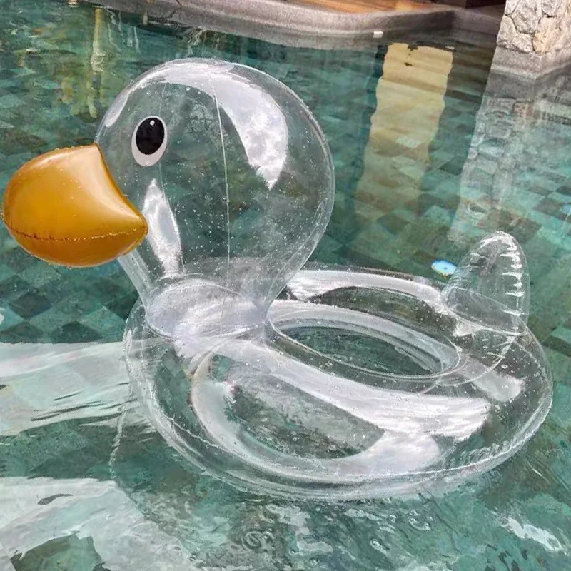 Clear-Duck-Swimming-Ring-for-Kids-Baby-Inflatable-Pool-Float-Swim ...