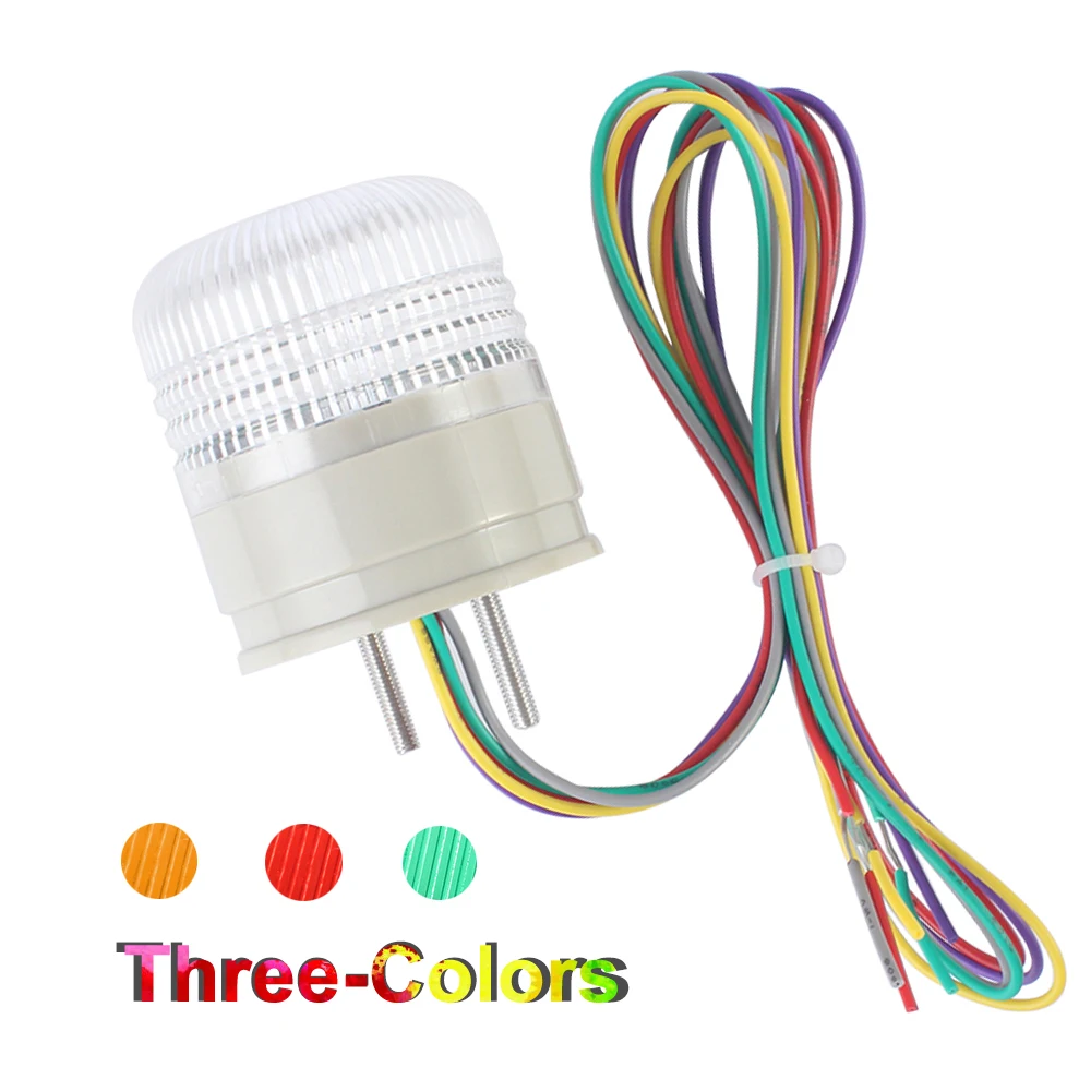 DC 12V 24V Small Signal Warning light 3 colors Green Red Yellow ...