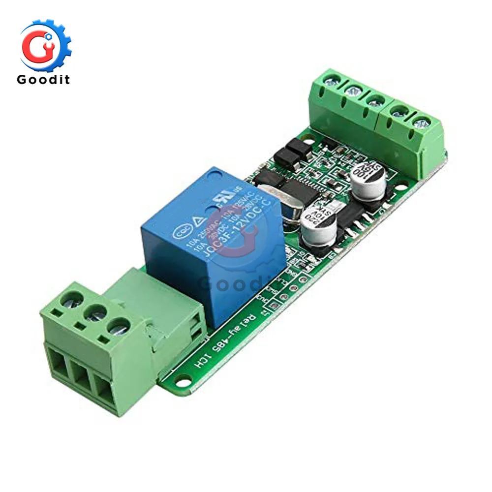 Modbus-Rtu-1-Channel-12V-Relay-Module-Switch-Input-Output-RS485-TTL ...