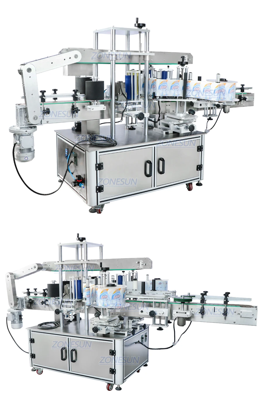 ZONESUN ZS-TB300Z Dual Use Automatic Bottle Labeling Machine Round and