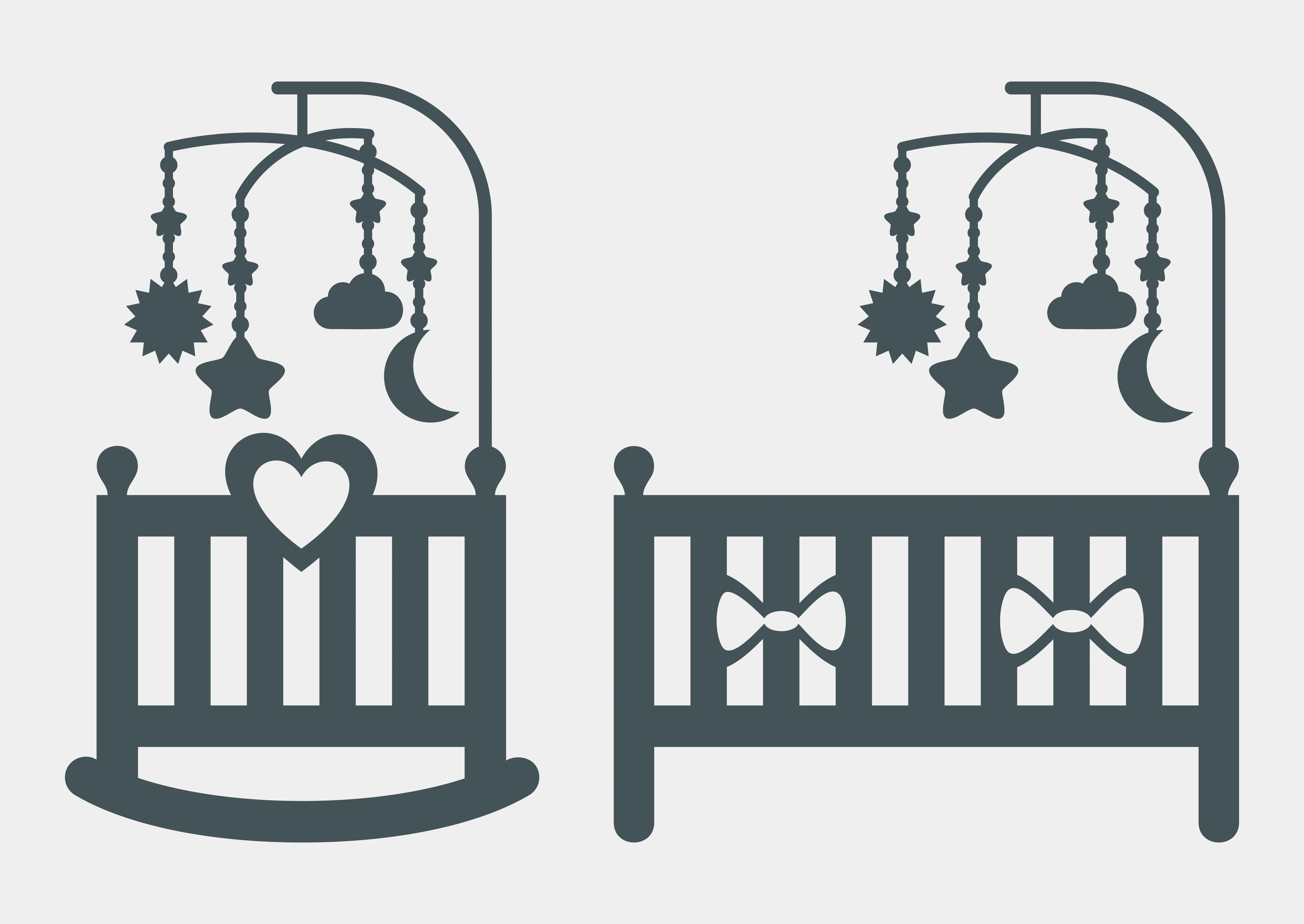 Baby Cradle Clip Art Black And White