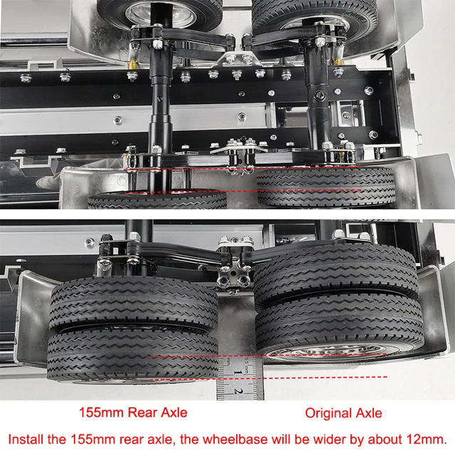 High Load Bearing Trailer Axle RC Trailer Axle 140mm - Aluminum Alloy ...