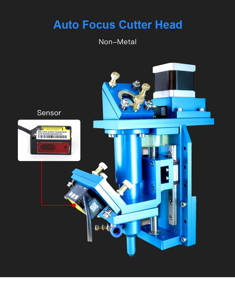 WaveTopSign Co2 Auto Focus Laser Cutting Head With Sensor Non-Metal H ...