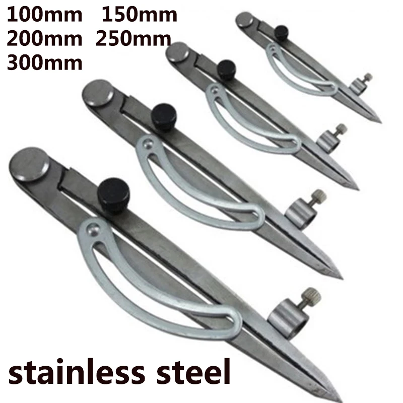 150-250mm-300mm-Steel-Wing-Divider-Pencil-Marking-Compass-Circle-Maker ...
