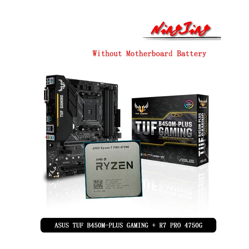 AMD Ryzen 7 4750G R7 4750G CPU + ASUS TUF B450M PLUS GAMING Motherboard ...