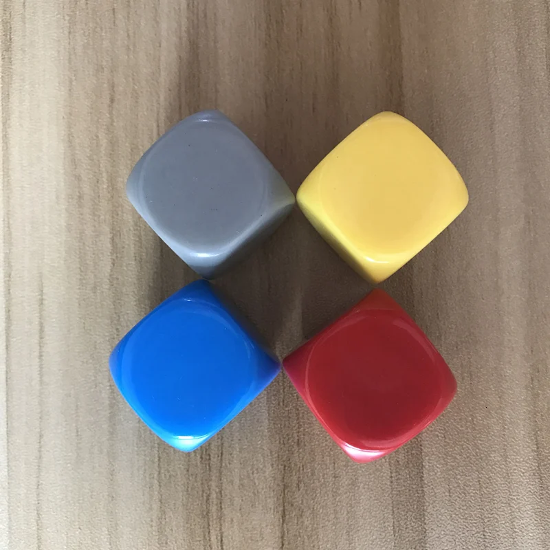 60pcs/lot 22mm Blank Dice Round Corner Acrylic Hexahedron Blank Dice ...