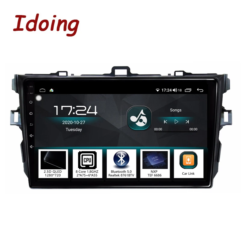 Idoing 9"4g+64g Car Android Radio Player For Toyota Corolla 10 E140 ...