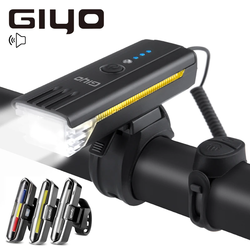 GIYO Horn / Flashlight for Bicycle MTB Road Light Bike Front Rear ...