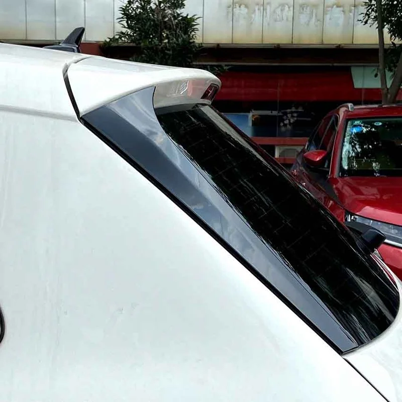 2Pcs Gloss Black Rear Window Side Wing Roof Spoiler Splitter Stickers ...