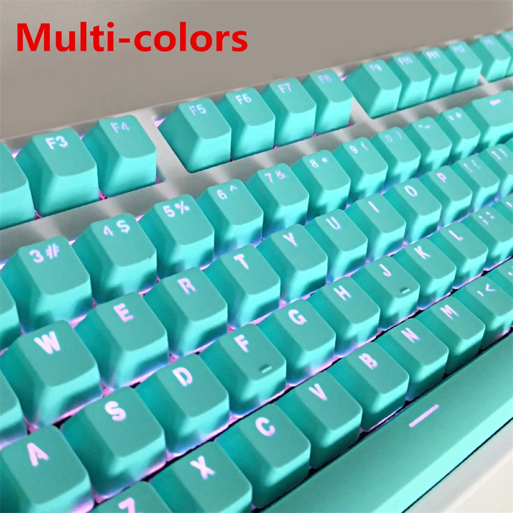 Multicolor Keycaps Backlit Pbt Universal 104 Keys Set Profile English ...