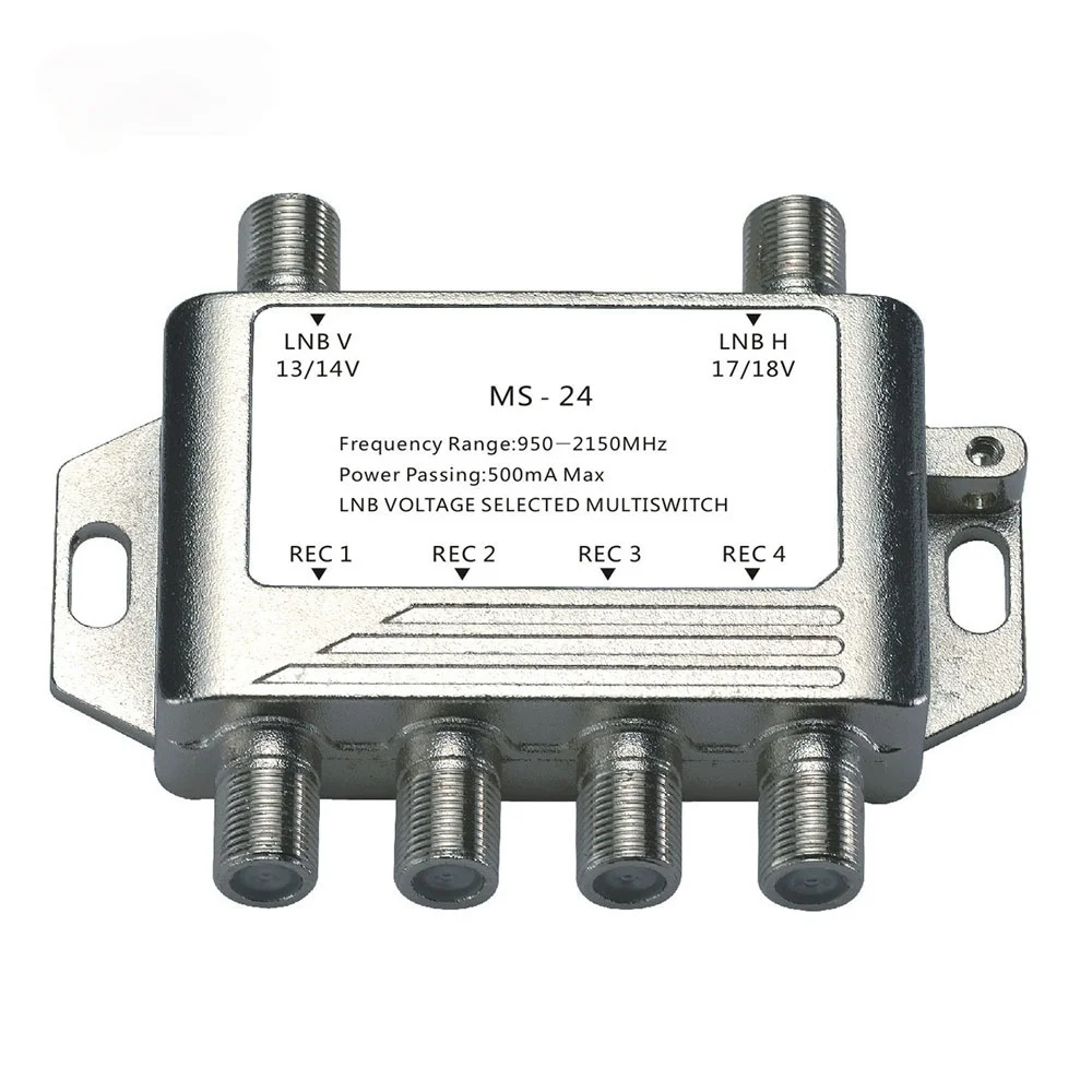 2 In 4 Out DiSEqC 4x2 Switch Satellite Signal MS-24 Multiswitch LNB ...