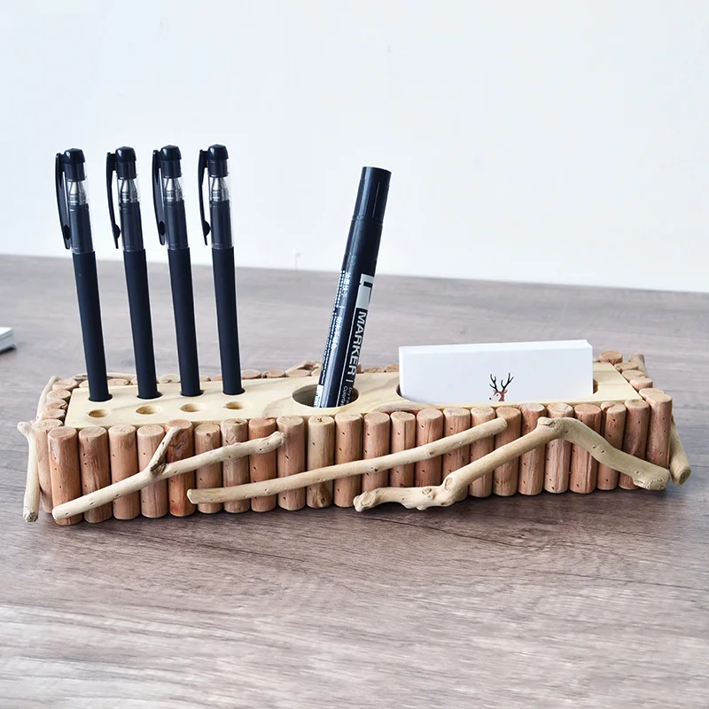 Creative office pastoral wooden storage box Simple art handmade retro ...