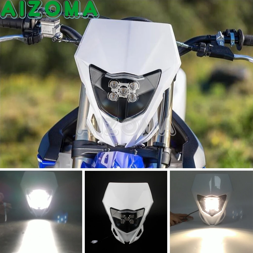 Universal Led Motorcycle Headlight Headlamp For Yamaha Wr250f Wr450f ...