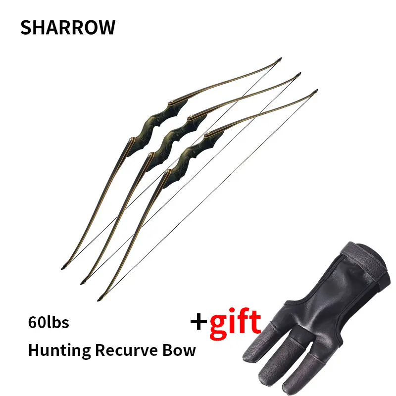 60 inch Hunting Recurve Bow Right Hand Composite Materials Draw Weight ...