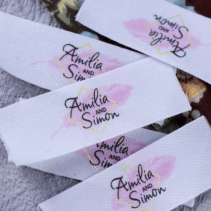 20*60mm custom clothing label, personalized organic cotton webbing ...