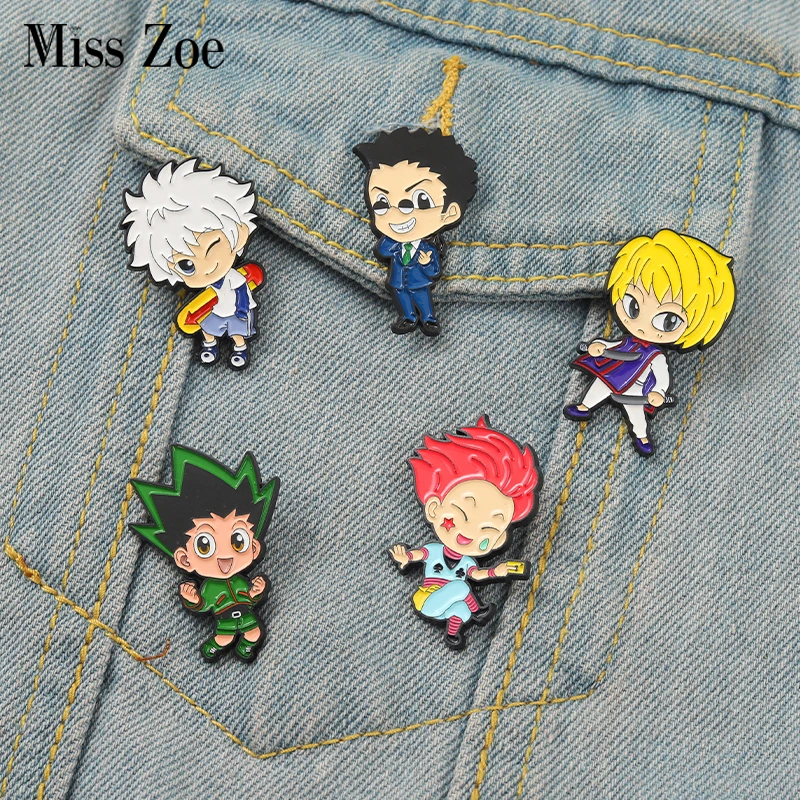 Hunterxhunter Enamel Pin Custom Gon Killua Kurapika Leorio Hisoka ...