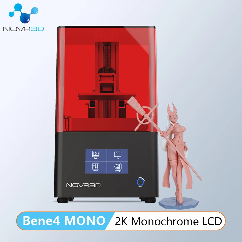 Nova3d Bene4 Mono 3d Printer For Faster Printing With Monochrome Screen Free Levelling Design 