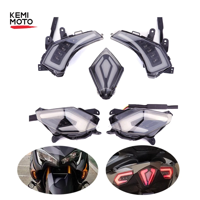 For TMAX 530 Front Rear Tail Brake Light Led Turn Signal Lights ...