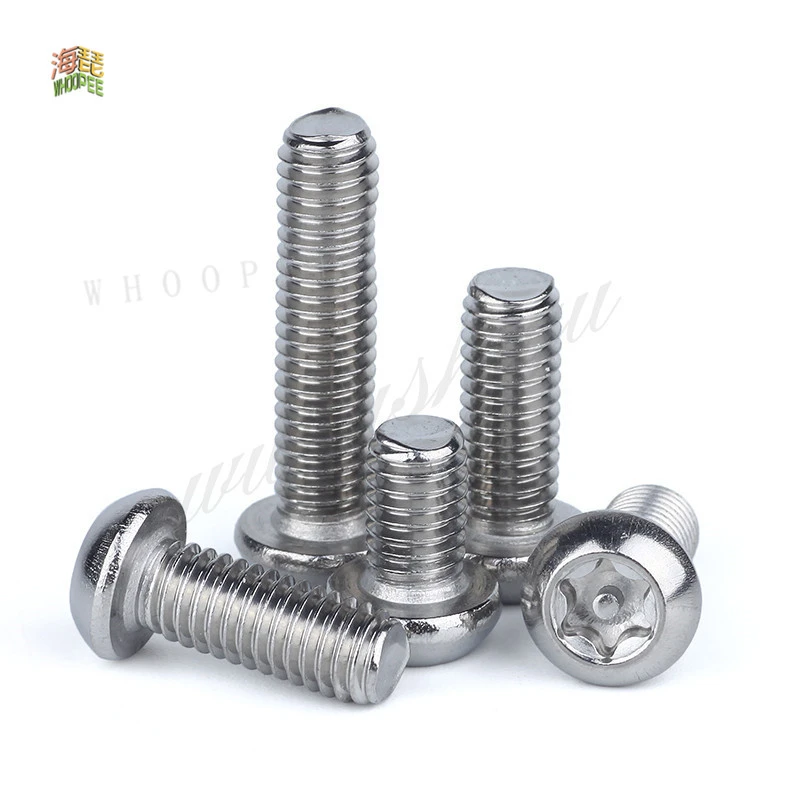 10/50 Pcs M3 M4 M5 M6 M8 A2-70 304 Stainless Steel Six Lobes Button Torx Pan Round Head With ...