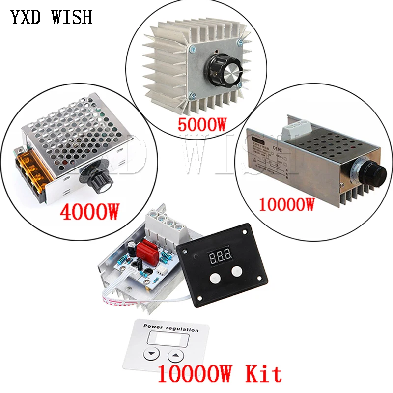 AC 220V 4000W/5000W/10000W SCR Voltage Regulator Digital Control ...